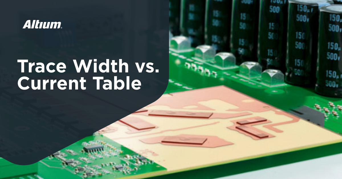 Tabla de anchos de pistas de una PCB vs corriente | Altium