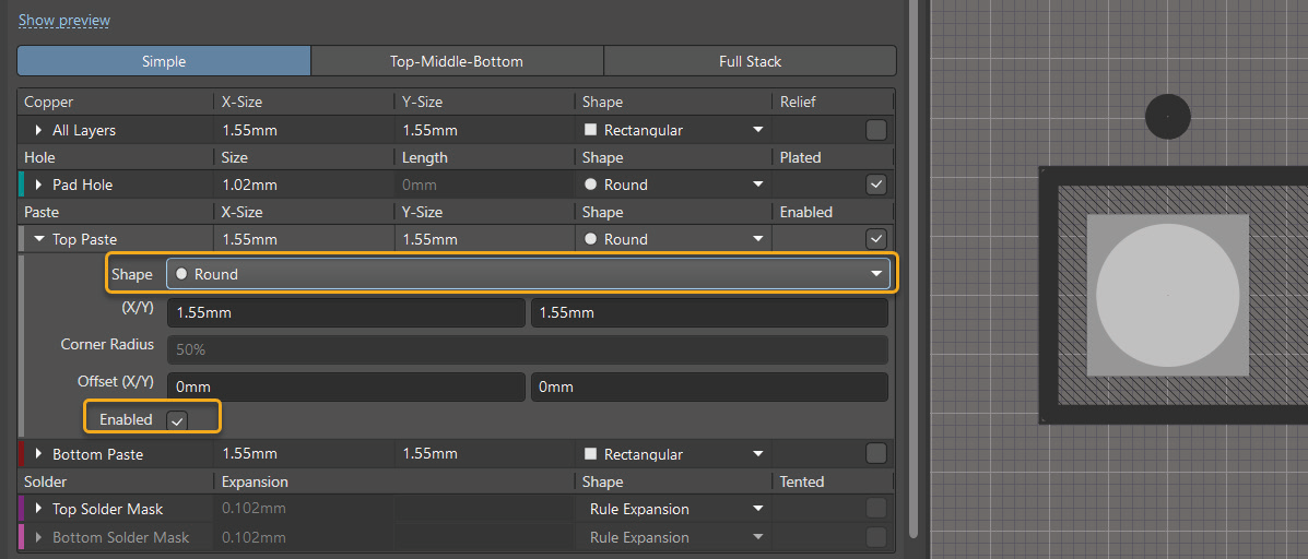 Custom Pad Stack | Altium