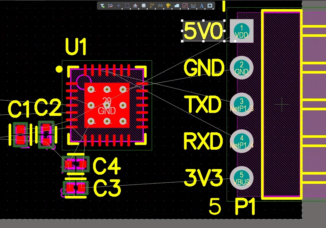CP2102 USB to UART Module PCB Design Project CP2102 USB to UART Module PCB Design Project