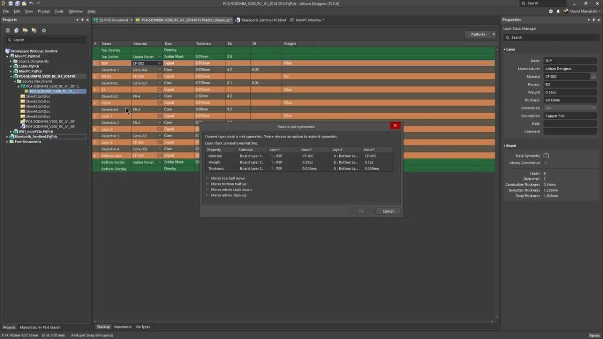 How to Check Layer Stack Symmetry in Altium Designer 19
