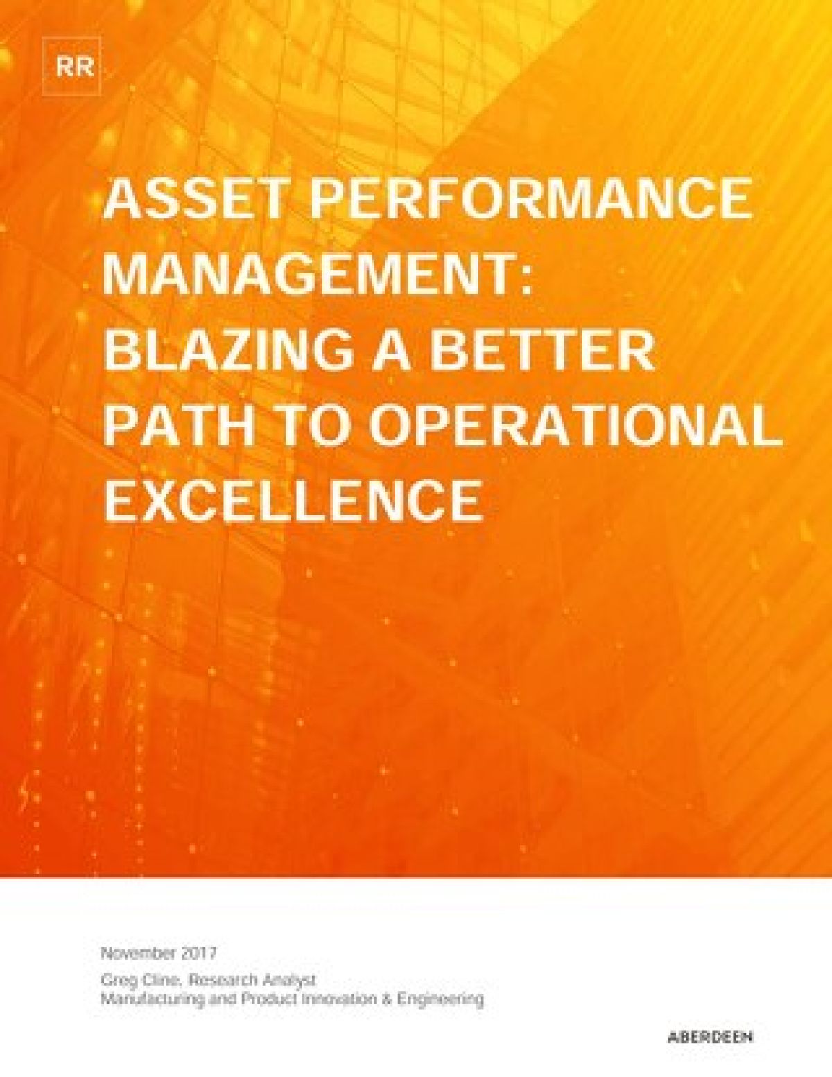 Asset Performance Management: Blazing A Better Path to Operational ...