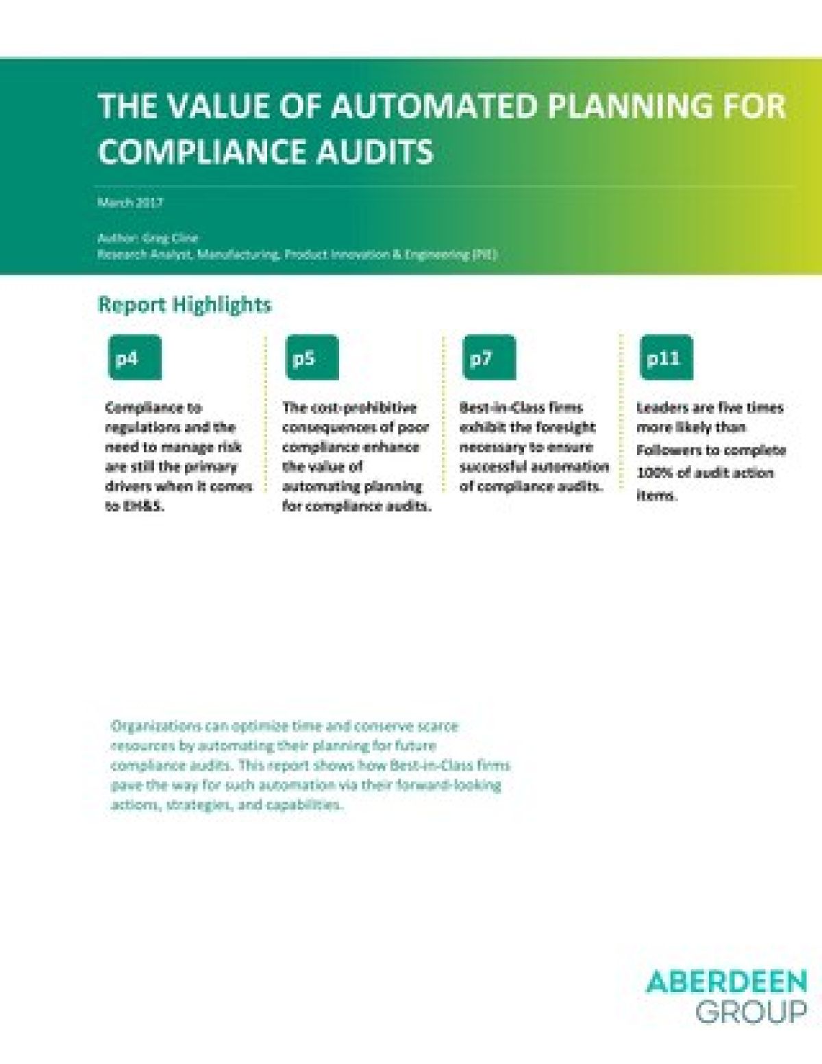 The Value of Automated Planning for Compliance Audits